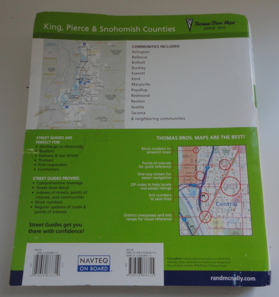 The Thomas Guide Seattle~King, Pierce & Snohomish Counties Street Guide ...