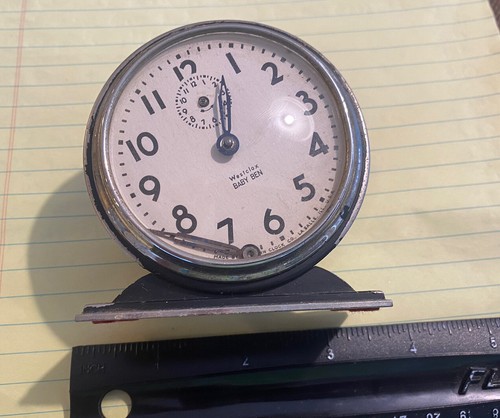 VINTAGE WESTCLOX BABY BEN WINDUP ALARM CLOCK SOLD AS IS- WESTERN CLOCK ...