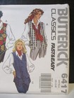 Butterick Pattern 6417 Misses Size XS-S-M Vests Cut Complete Vintage ...