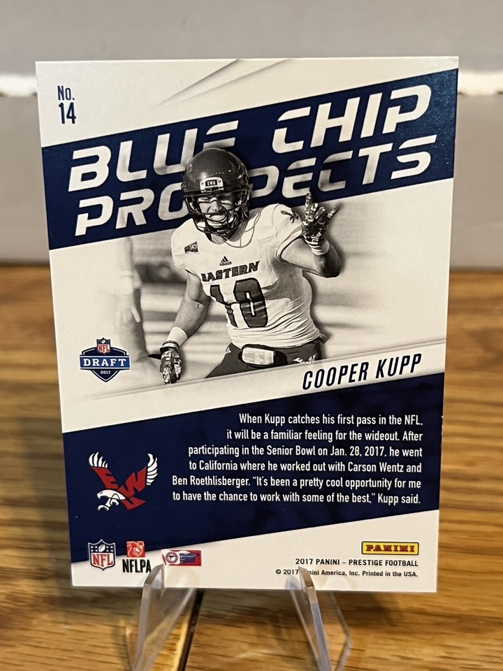 2017 Panini Prestige Blue Chip Prospects Cooper Kupp #14 Rookie RC Rams ...