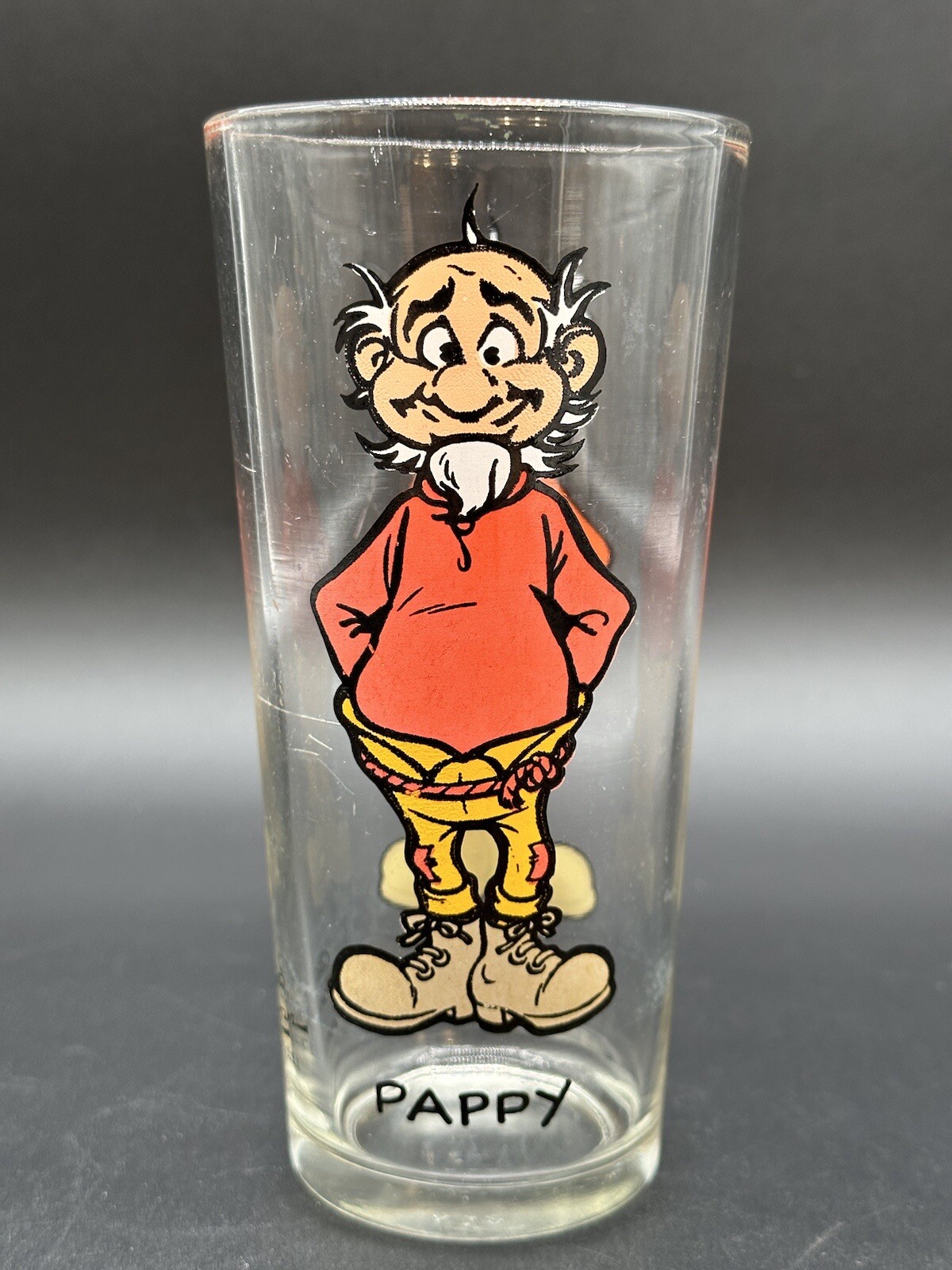 Vintage Al Capps Lil Abner Pappy 1975 Cartoon Comic Character Glass 6. ...