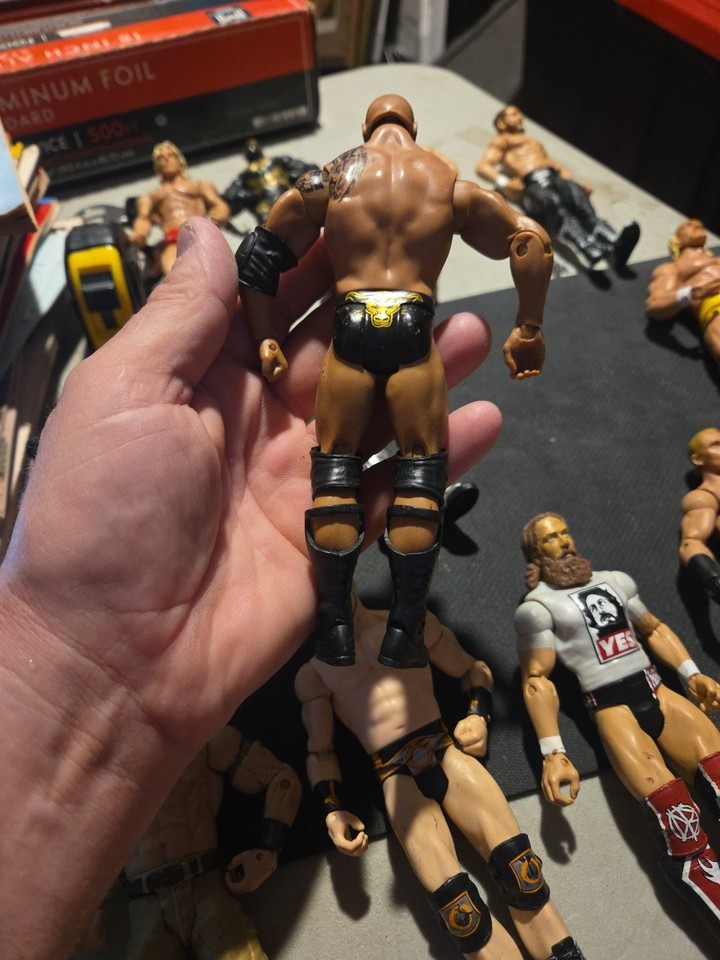 LOT OF 13 WWE WRESTLING FIGURES HULK HOGAN THE ROCK GOLDDUST JOHN CENA ...