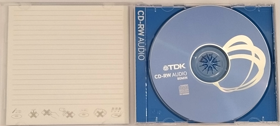 TDK CD-RW80 / CD-RWXG80JCA Audio Music 80 Min CD RW RE-WRITABLE Blank ...