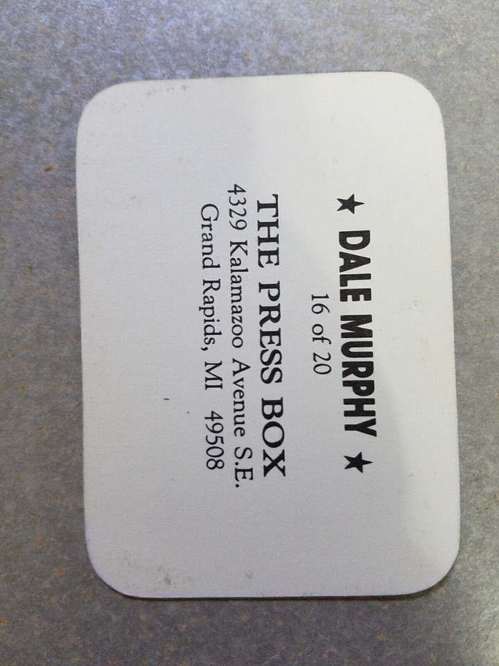 Dale Murphy Atlanta Braves The Press Box #16 RARE Oddball | eBay