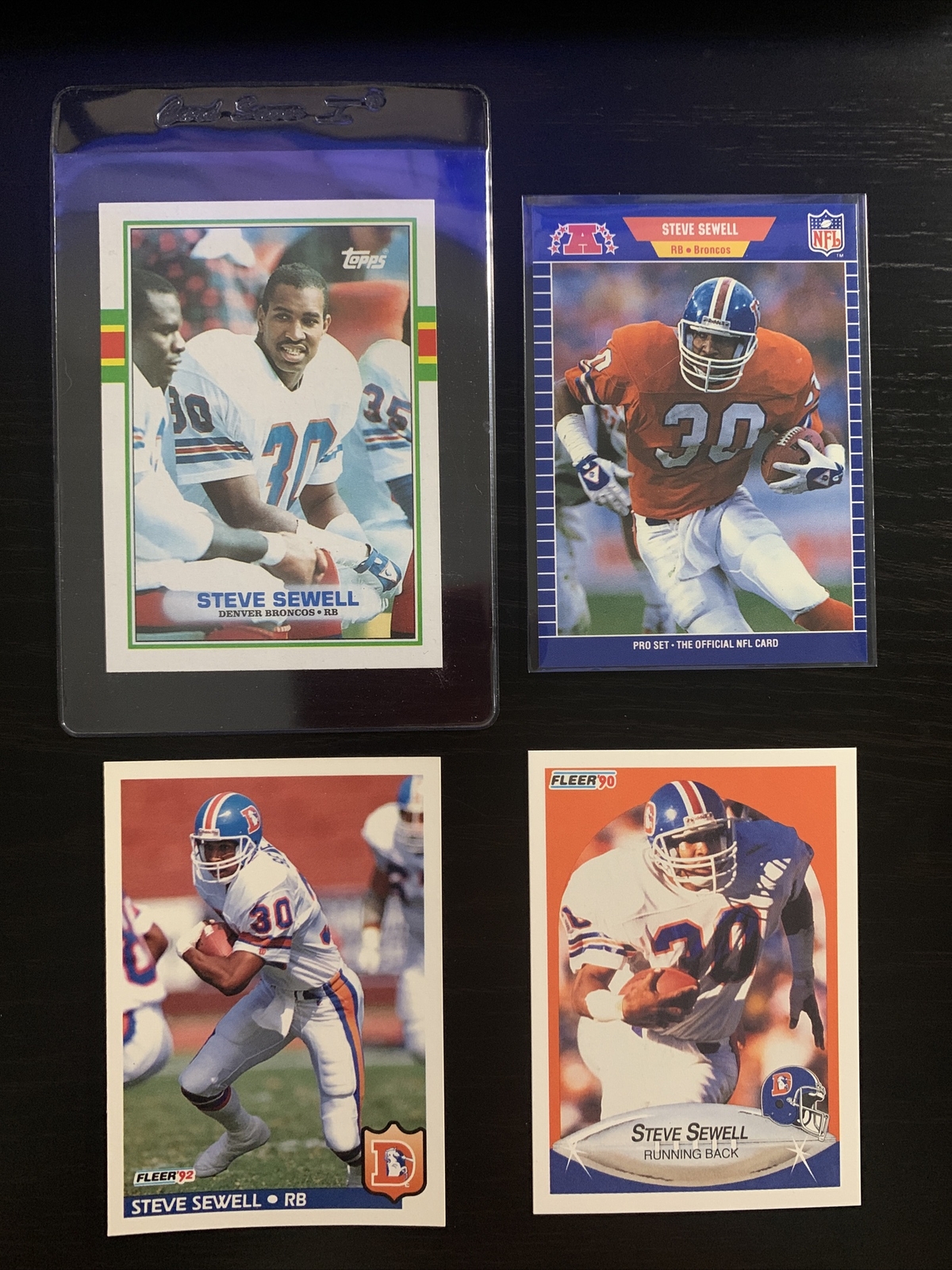 1989 Topps Steve Sewell #246 Rookie Pro Set RC Denver Broncos 1990 ...