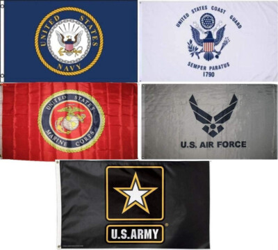3 x 5 Ft Military Flag Set ARMED FORCES 5 FLAG Set Officially Licensed 100D X1 | eBay