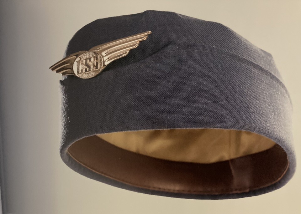 1965 CSA CZECH AIRLINES PILOT STEWARDESS FLIGHT ATTENDANT UNIFORM WING ...