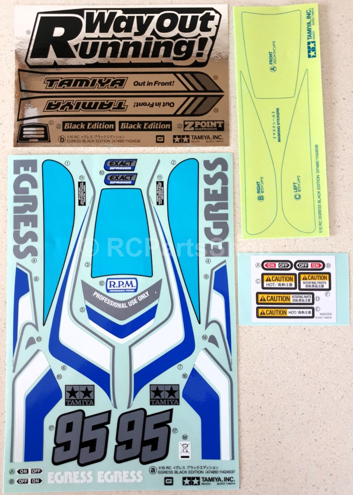 Tamiya Egress Black Edition (47489) Decals/Stickers 9494255/19494255 ...