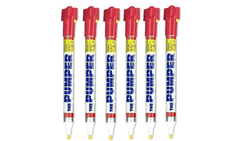 THE PUMPER HEAVY DUTY INDUSTRIAL PERMANENT MARKER PENS RED - 12 PENS | eBay