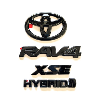 2019 - 2024 TOYOTA RAV4 XSE HYBRID GLOSS EMBLEM OVERLAY KITS | eBay