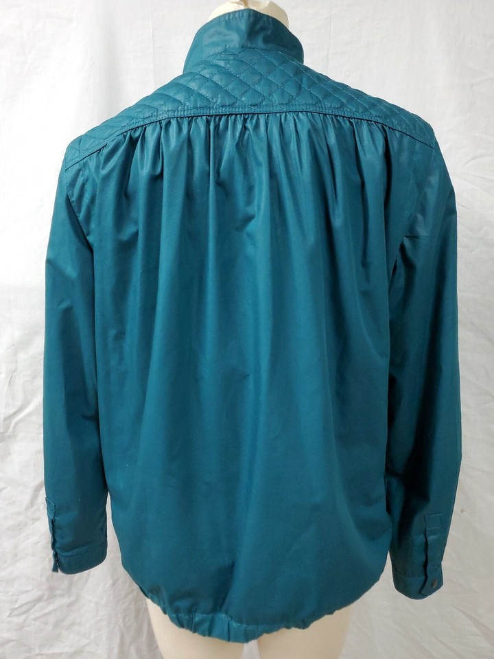 Members Only Green Jacket Zip Front Size 9/10 Pockets Lined Vintage | eBay