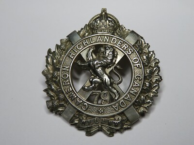 Canada Pre WWI Cap Badge The 79th Cameron Highlanders of Canada c. 1910 ...