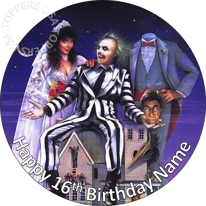 Beetlejuice Lydia Sandworm From Saturn Edible Cake Topper