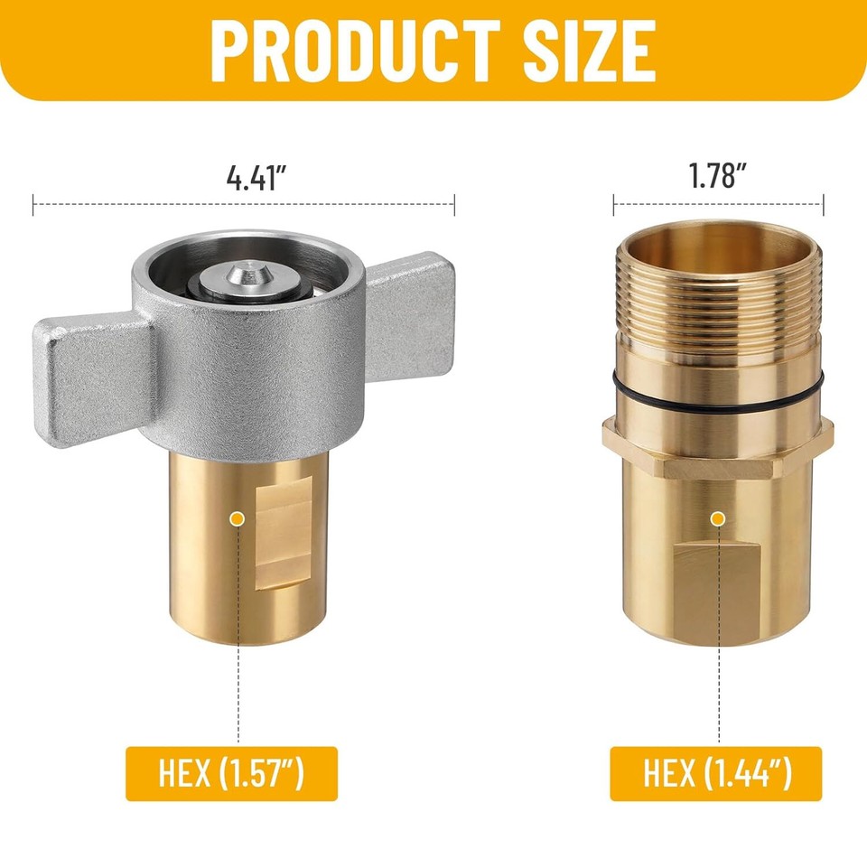 1 Inch NPT Wet Line Wing Nut Hydraulic Quick Disconnect Coupler ...