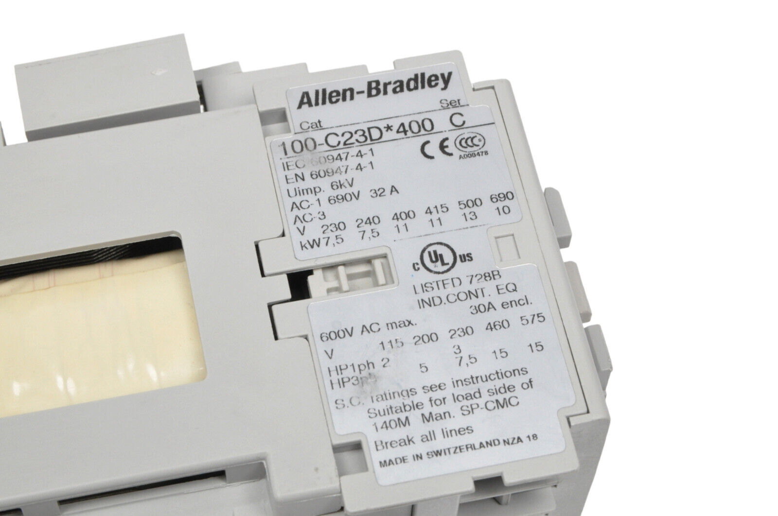ALLEN-BRADLEY AB Schütz 100-C09D*400A, 24VDC, 4kW, 32A, C23 + 100 ...