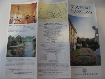 vintage c.1989 Newport Rhode Island Mansions Travel Brochure | eBay