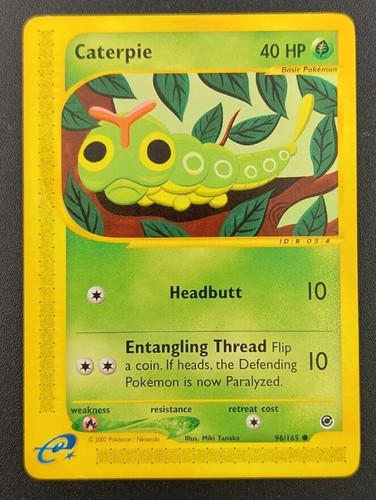 Pokémon TCG Caterpie Expedition Base Set 96/165 Regular Common NM | eBay