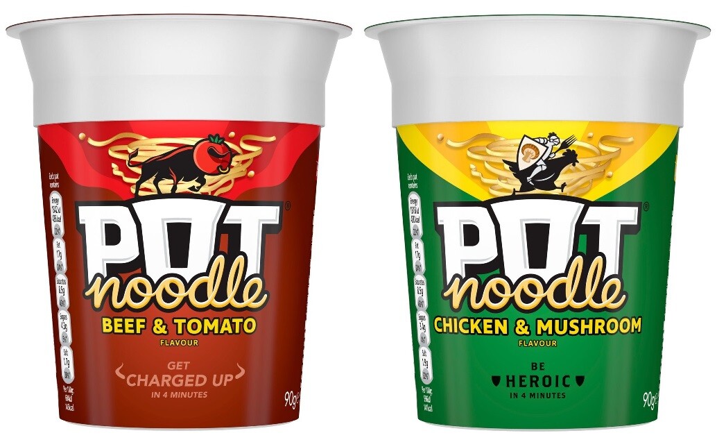 Pot Noodles Beef & Tomato + Chicken & Mushroom |90G| Instant Noodles ...