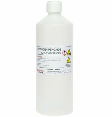 1 Litre (1L) Hydrogen Peroxide 12% Food Grade Disinfectant Cleaner ...