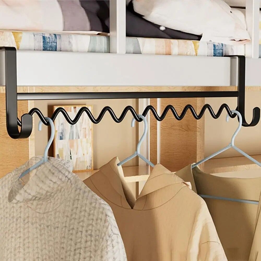 Multi Functional Clothes Drying Rack Wave Design Bedside Hanging Shelf ...