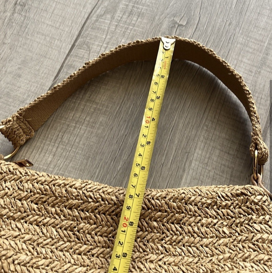 Primark Tan Raffia Shoulder Bag With Removable Crossbody Strap | eBay
