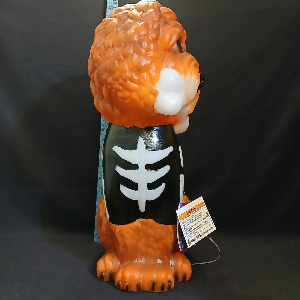 2025 Halloween Blow Mold Skeleton Doodle Poodle Bone Skelly Dog Statue ...
