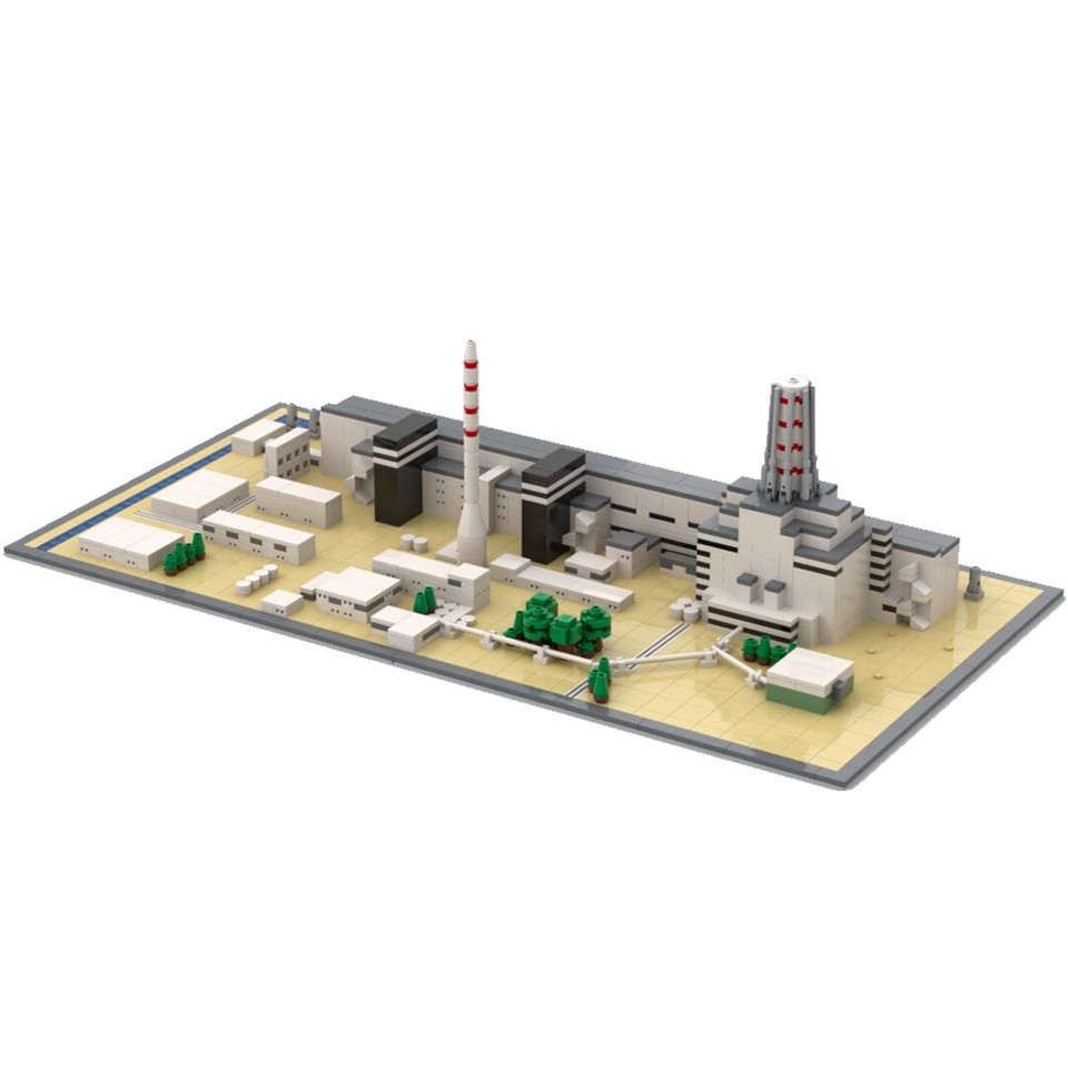 MOC Chernobyl Power Plant Diorama Architecture 1488pcs DIY Building ...