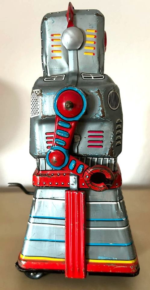Giocattolo spaziale di latta anni '50 Atom Robot tin toy di KO Yoshiya ...