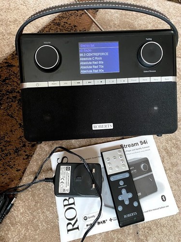 ROBERTS Stream 94i Portable DAB+/FM Smart Bluetooth Complete Kit in Box ...
