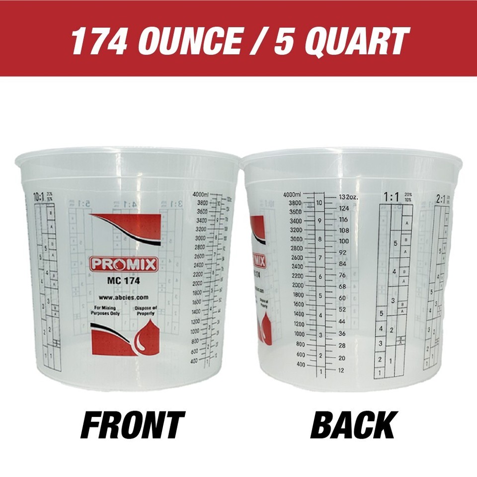 Paint & Epoxy Mixing Cups Buckets - Box of 40 - 174 Ounce (5-Quart) | eBay