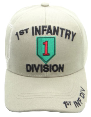 U.S. Army, 1st ID, 1st Infantry Division, Beige hat, with black ...