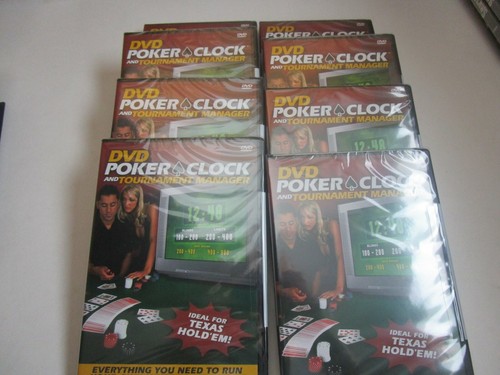 DVD Poker Clock LOT OF 8 Texas Hold'em Poker Tournament Game New ...
