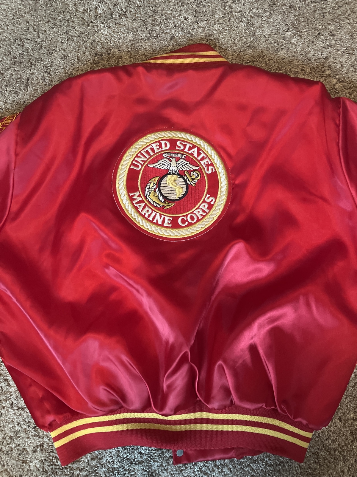 Vintage US Marines Starter Varsity Jacket Size XL REA… - Gem