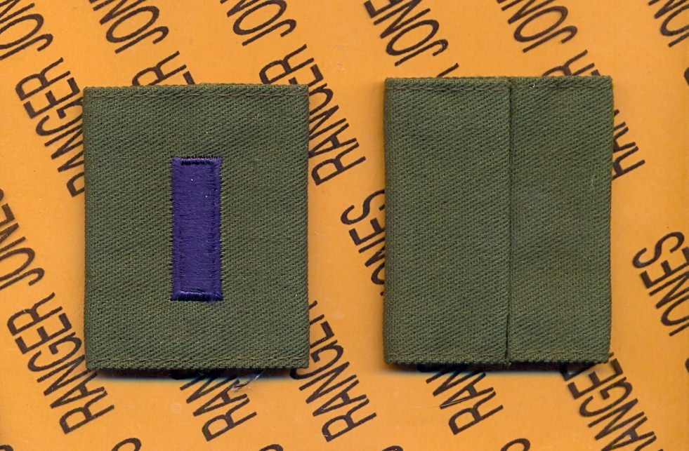 USAF 1st First Lieutenant 1LT OD Green & Blue slip on rank patch | eBay