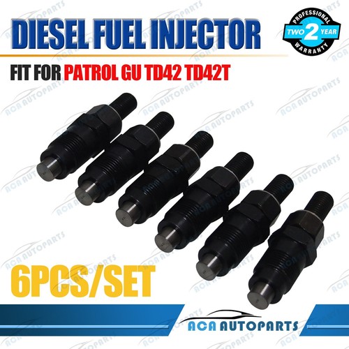 Set of 6 New Diesel Fuel Injectors Set For Nissan Patrol GU Y61 TD42 ...
