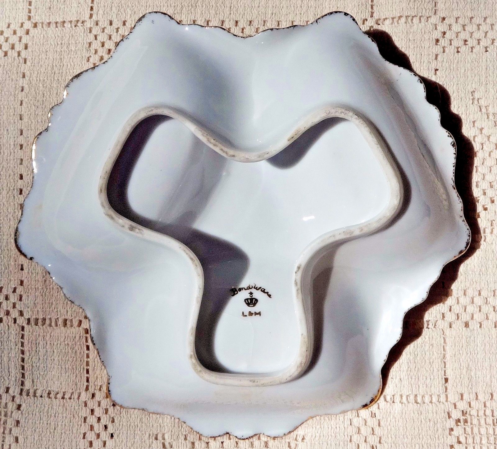 VINTAGE 1950's LIPPER & MANN (L&M) BONDWARE FLORAL PATTERN TRINKET DISH ...