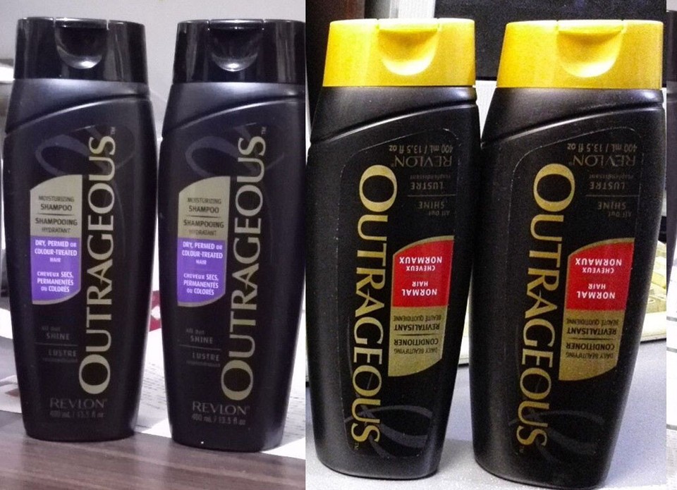 Revlon Outrageous Moisturizing Shampoo & Shine Conditioner, LOT OF 4 ...