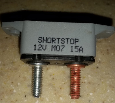 *NEW* SHORTSTOP BREAKER 12V M07 15A AUTOMATIC RESET PLASTIC RV CAMPER ...