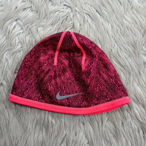 Nike Women's OS Reversible Fleece Skull Cap Beanie Running Bright Pink ...