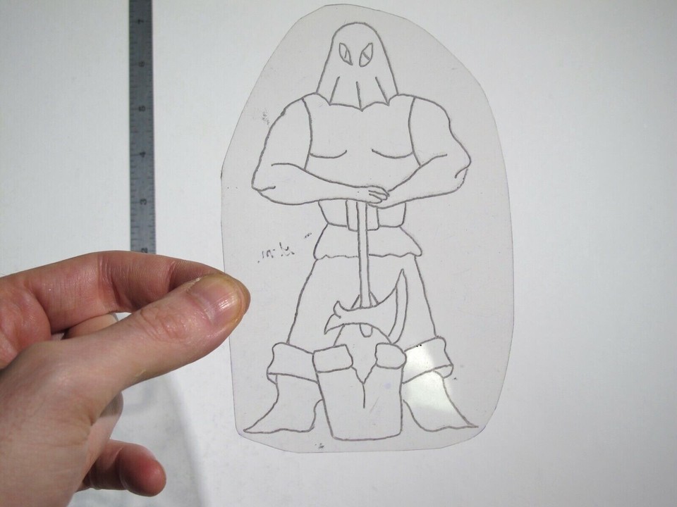 vtg 1960s 1970s Tattoo acetate stencil Waiting Executioner signed DD3 ...