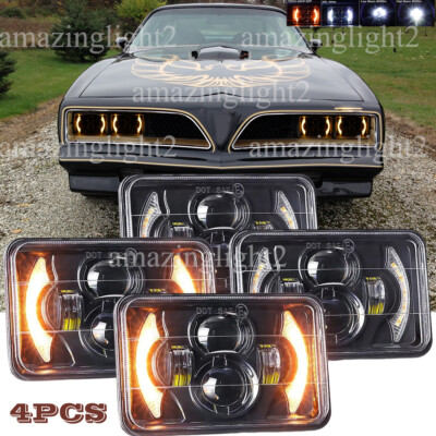 4pcs 4x6" LED Headlights Fit Pontiac Firebird Trans AM 1977 1978 1979 1980 1981 | eBay