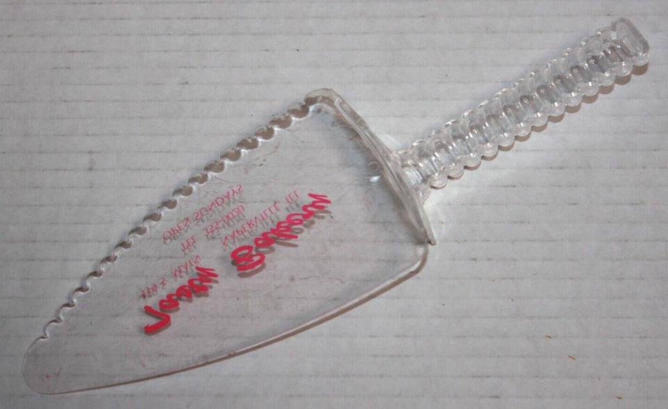 Clear Plastic Advertising Cake Server Tasty Bakery Naperville IL | eBay