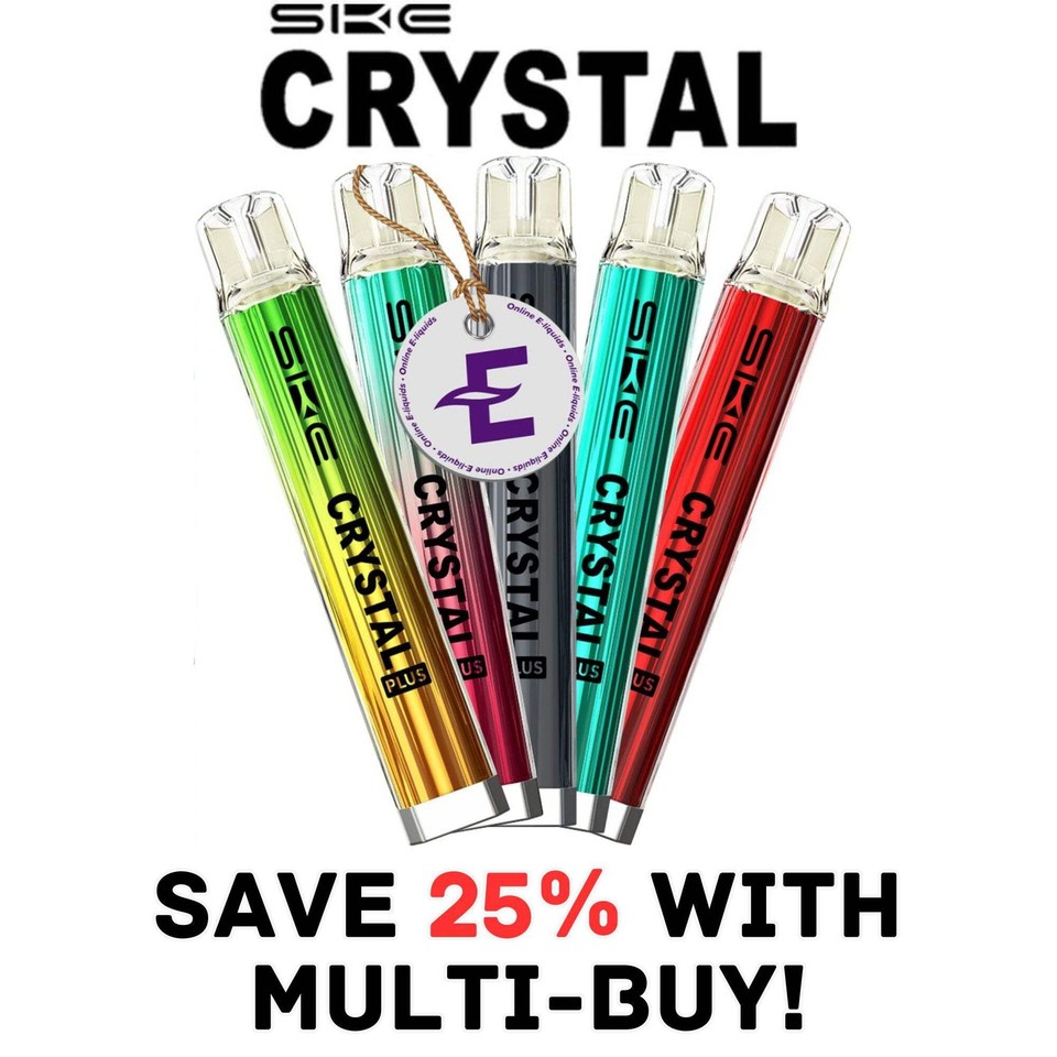 SKE Crystal Plus 600puff Rechargeable Vape Pen Kit Prefilled Pod | 20mg ...