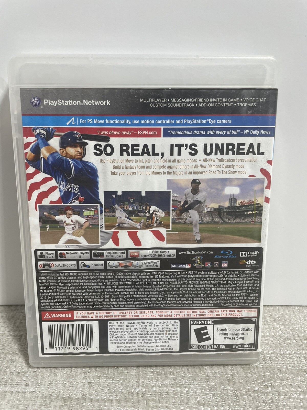 MLB The Show: 12 (Sony, PlayStation 3, PS3) Adrian Gonzalez Boston Red ...