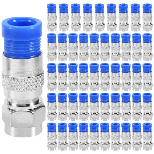 50PCS RG6 Compression Connectors Coaxial Cable Connection F ...