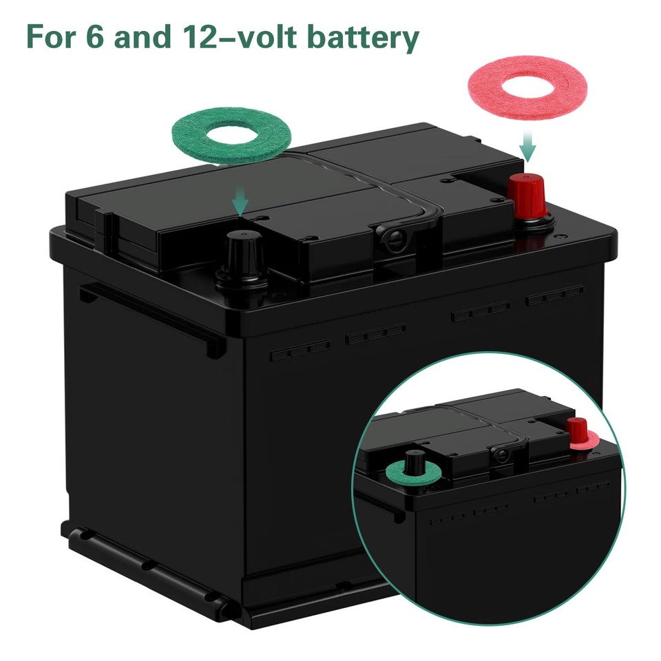 40Pieces Car Battery Terminal Protector Anti Corrosion Washers,Felt ...