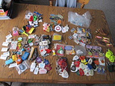 HUGE LOT of Keychains 250+Qty Advertising Travel Novelty Functional NEW ...