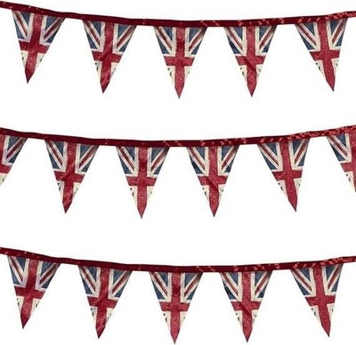 Vintage Style Union Jack Fabric Bunting 5059513128034 | eBay UK