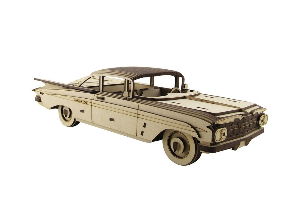 3D Wooden Impala 1959 Vintage Car Puzzle, 219 Pieces Puzzle Kit, New | eBay