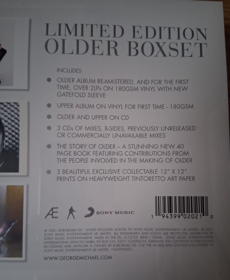 George Michael : Older Limited Edition Boxset Vinyl Record LP & CD New ...